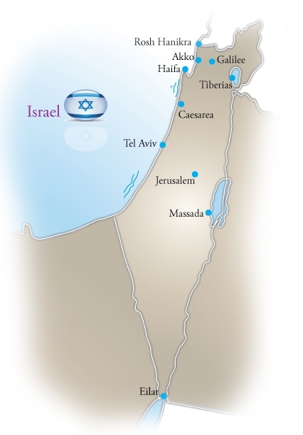 kuwait map to israel